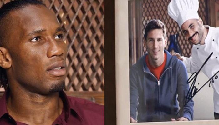 Drogba, Messi'yi kovaladı