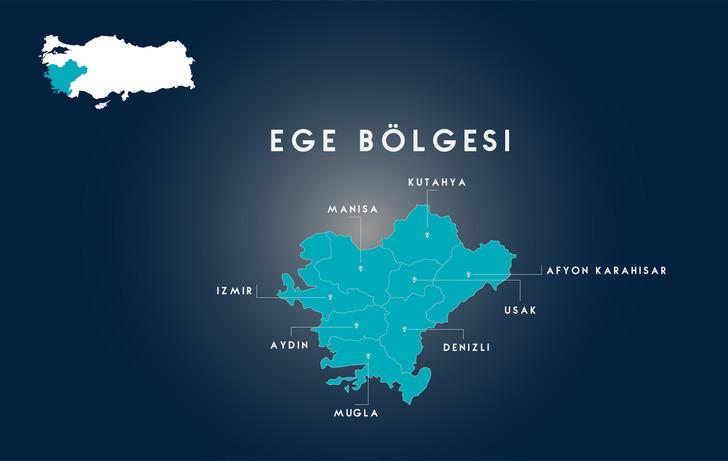 Ege Bölgesi fiziki haritası nasıl? Dağ, ova, göl, akarsuları gösteren ...