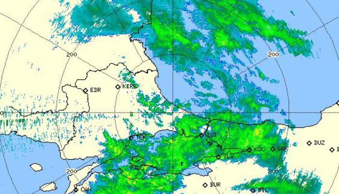 Meteoroloji radar görüntüsünü yayınlandı! İstanbul dahil 20 il için ...