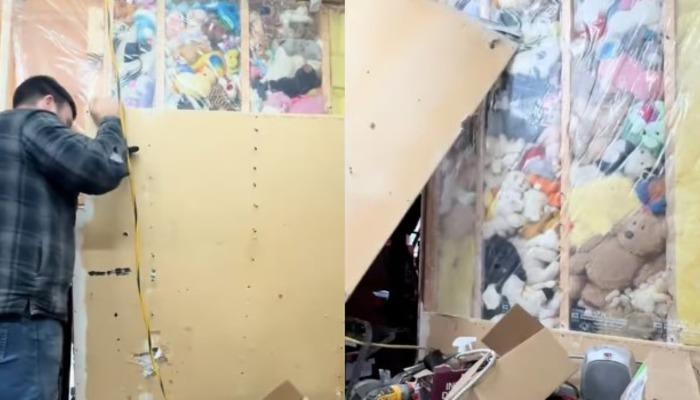 Evlerinde tadilat yapmak isteyen çift duvarların arkasına bakınca ...