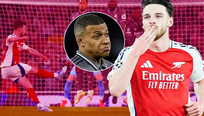 Şampiyonlar Ligi'nde Declan Rice'dan Real Madrid'e 2 füze! 12 dakikada ...