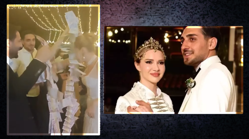 Otilia Bruma'nın dekolteli gelinliği olay oldu! Damat karısını paraya boğdu - Magazin Haberleri