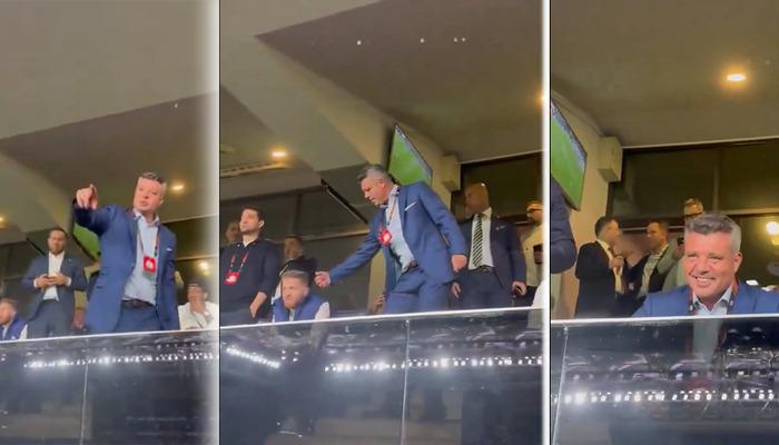 Fenerbahçe'de Başkan Sadettin Saran Nice maçı sırasında taraftarla ...